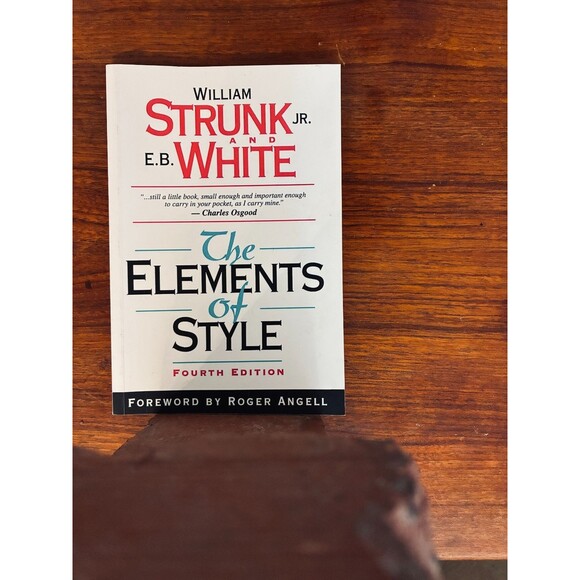 Other | The Elements Of Style Fourth Edition By William Strunk Jr And ...
